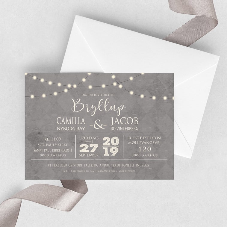 Bryllupsinvitationer – flotte eksempler på invitation og indhold